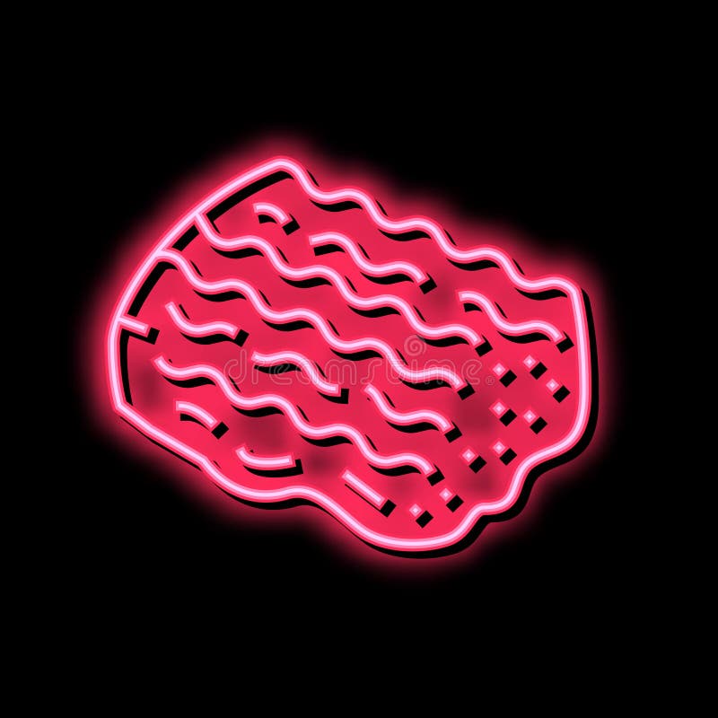 Minced Meat Neon Glow Icon Illustration Stock Vector - Illustration of ...