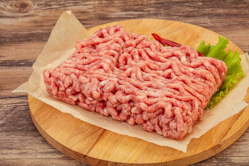 Minced Meat - Pork and Beef Stock Photo - Image of protein, minced ...