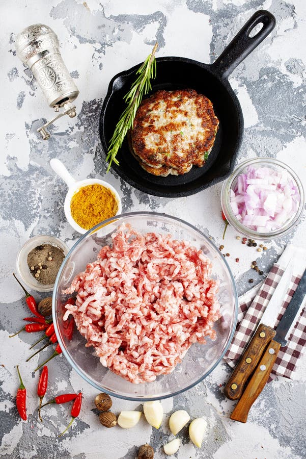 Minced meat stock photo. Image of dark, cooking, pepper - 167628000