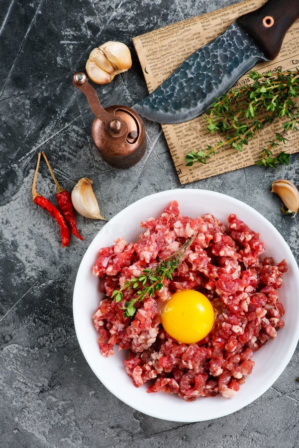 Minced meat stock image. Image of ground, burger, food - 94801359