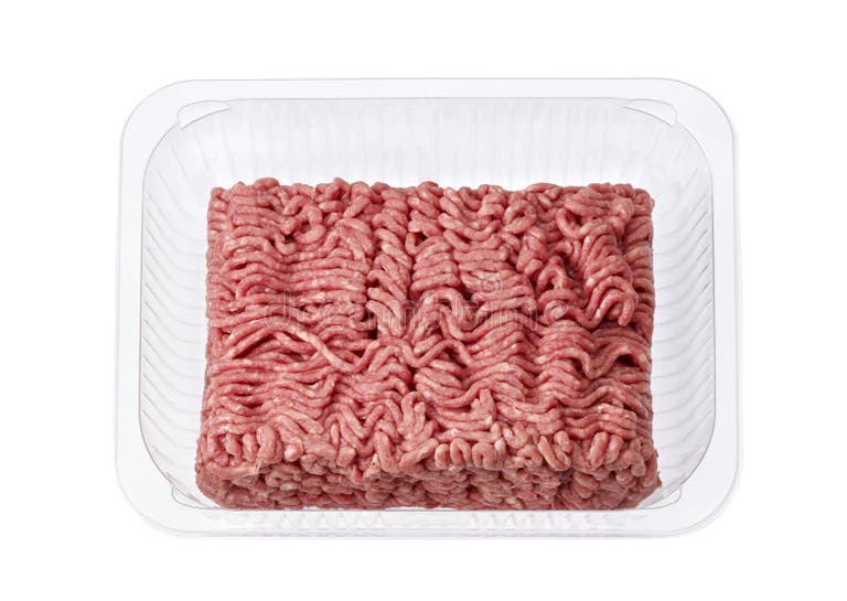 Minced Meat in the Shop Packing Stock Image - Image of meat, packing ...