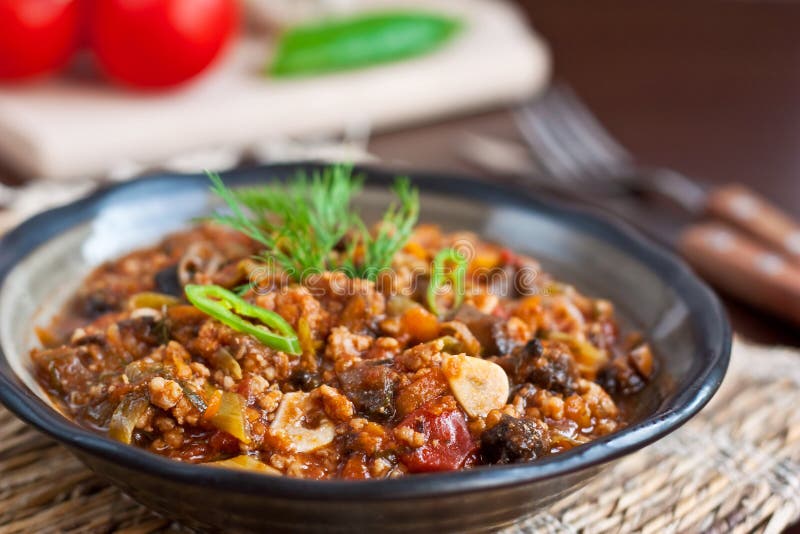 Minced meat stew stock image. Image of lunch, stew, vegetables - 19818625