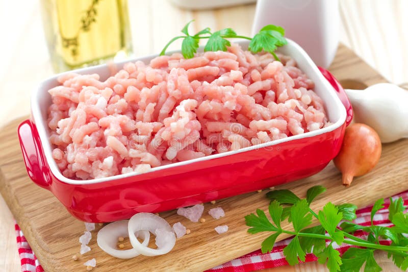 Minced meat stock image. Image of cuisine, kitchen, board - 42969421
