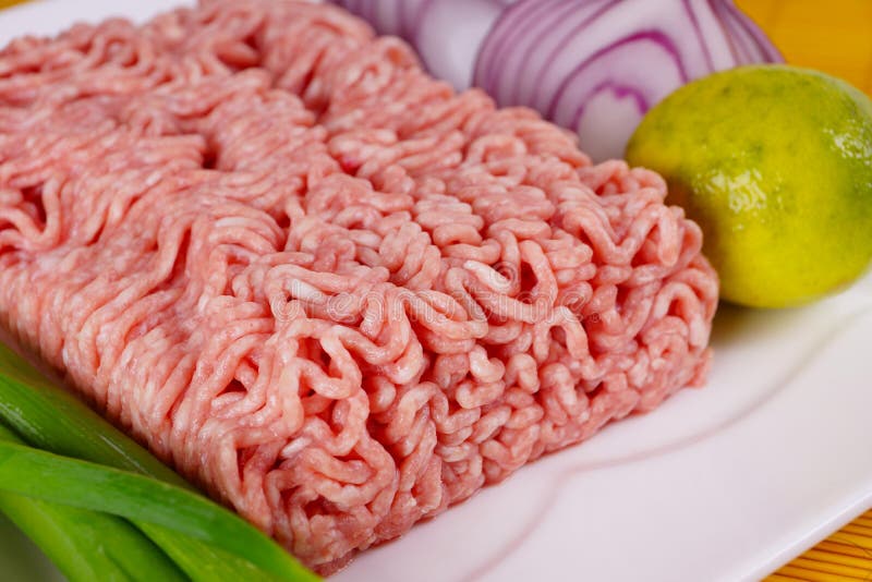 Minced Meat stock image. Image of meat, close, plate - 44031535