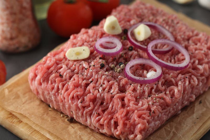 Minced Pork in the Process of Cooking Stock Image - Image of vegetable ...