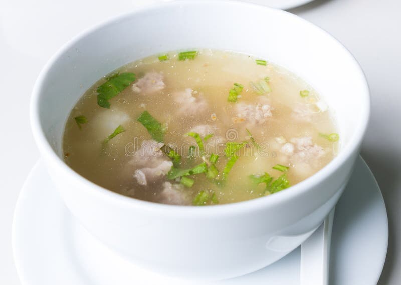 Minced Pork Rice Soup stock photo. Image of tasty, yummy - 26846440