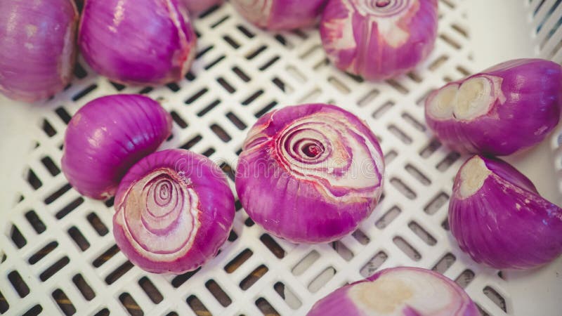 Minced shallots on block. stock photo. Image of asian - 71109284