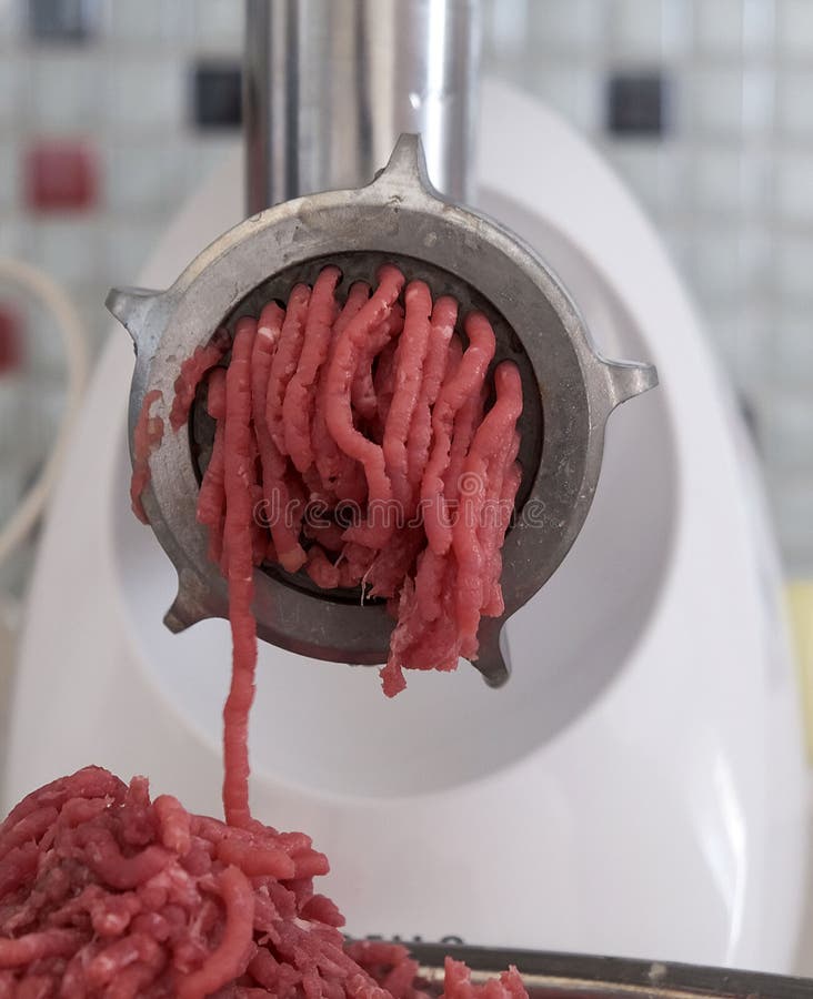 Ground Beef, Freshly Ground in the Refrigerator Stock Image - Image of ...