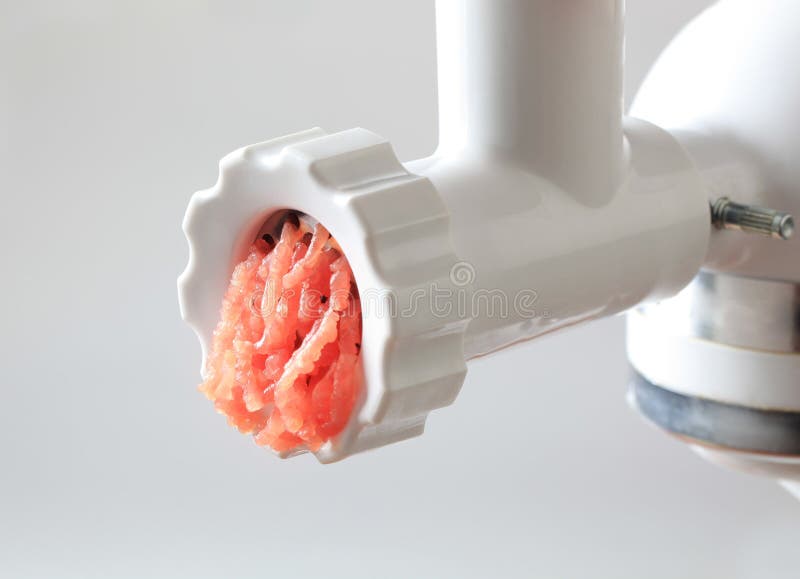 Mincing meat stock photo. Image of detail, kitchen, white - 21690004
