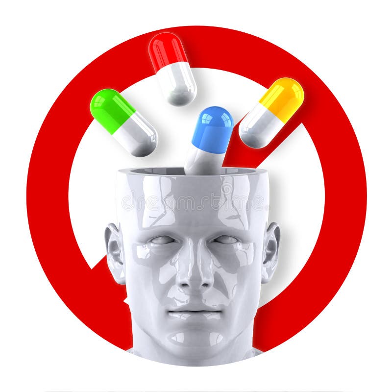 Mind and drugs stock illustration. Illustration of meditation - 9828504