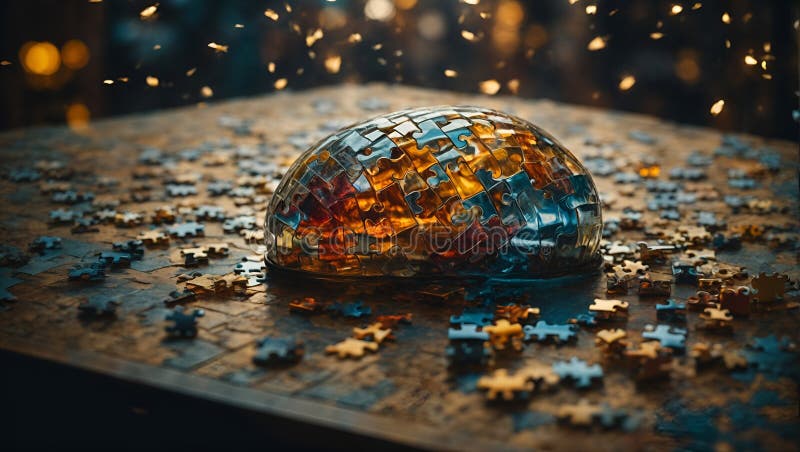 The Mind As a Puzzle, with Each Piece Representing a Unique Thought or ...