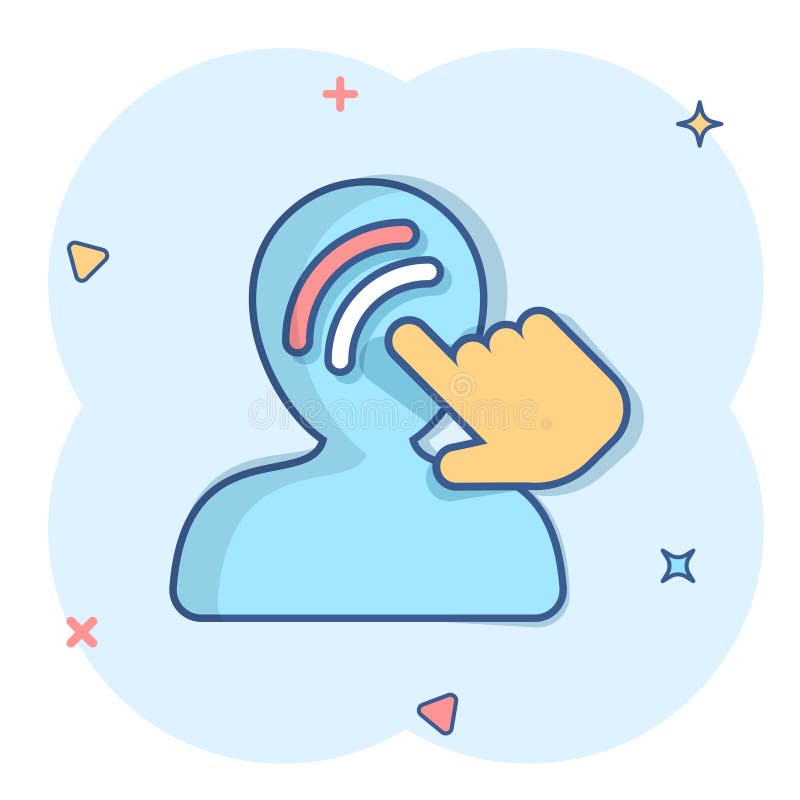 Mind Awareness Icon in Comic Style. Idea Human Cartoon Vector ...