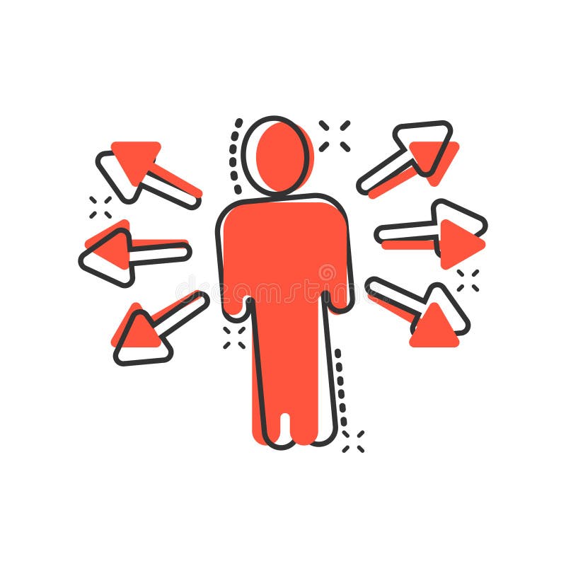 Mind Awareness Icon in Comic Style. Idea Human Cartoon Vector ...