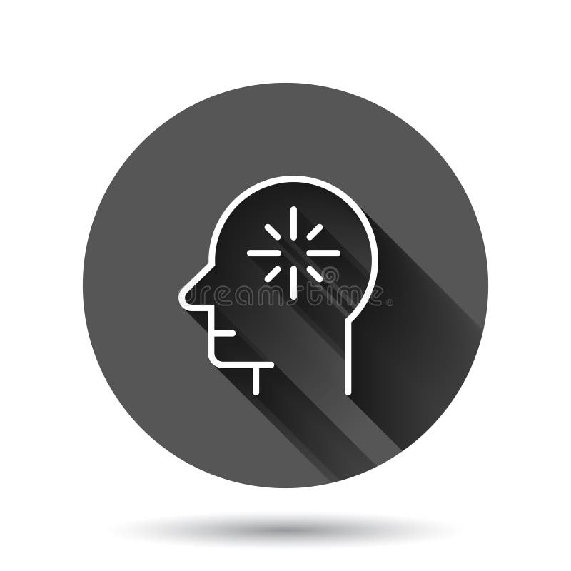 Mind Awareness Icon in Flat Style. Idea Human Vector Illustration on ...