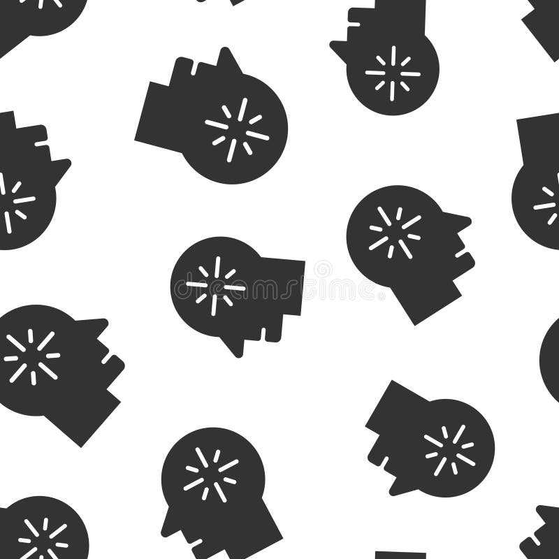 Mind Awareness Icon in Flat Style. Idea Human Vector Illustration on ...