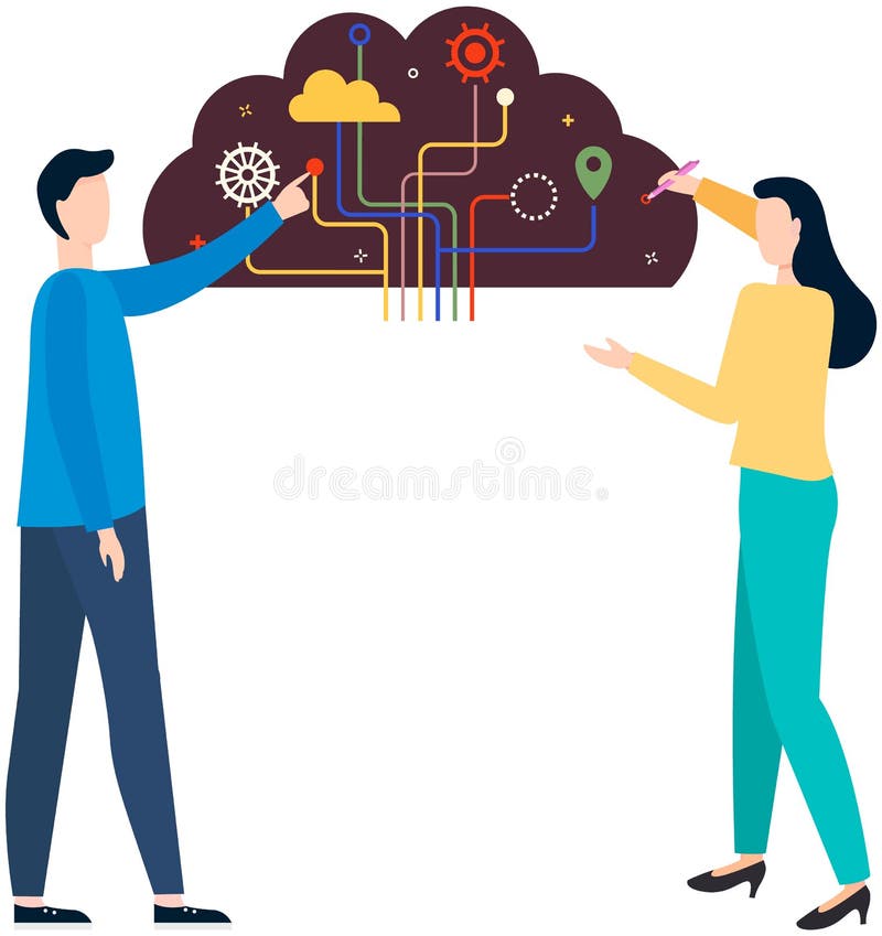 Mind Behavior Concept, Business People and Solving Complex Tangled Problems, Logical Thinking ...