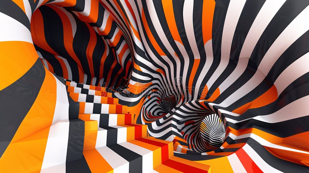 Mind-bending Optical Illusion Steps Pattern, Infinite Descending ...