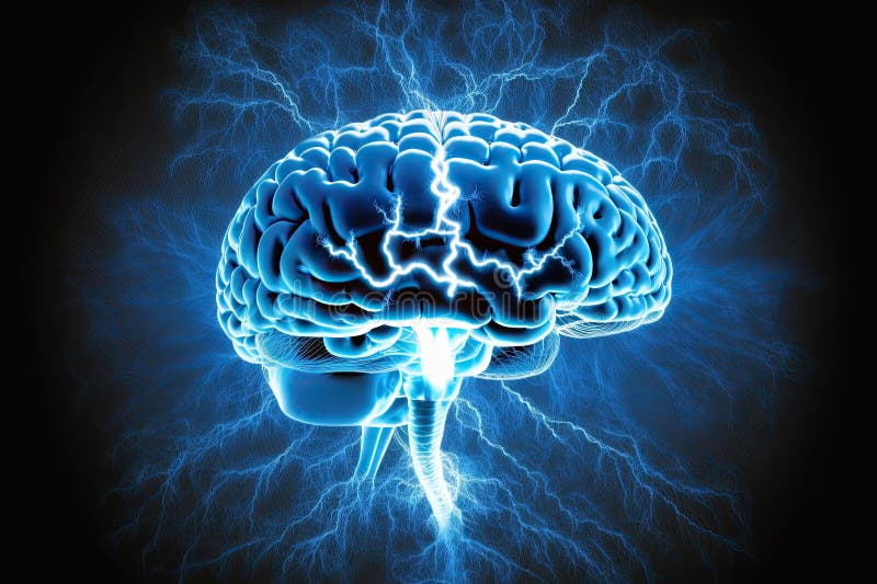 Mind Blowing Memory, Human Brain Activity. Generative Ai Stock ...