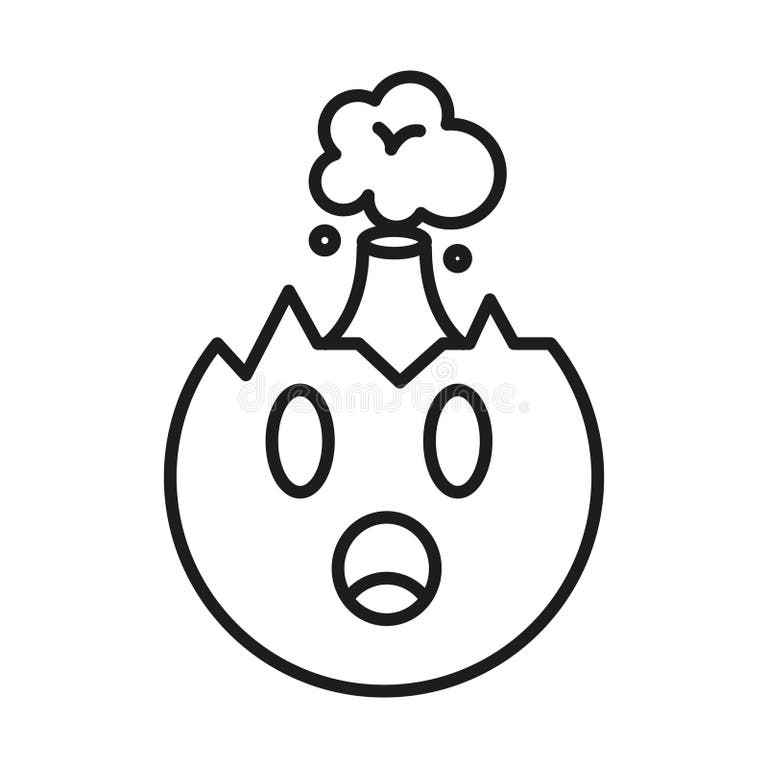 Mind Blown Brain with Erupting Stock Vector - Illustration of brain ...