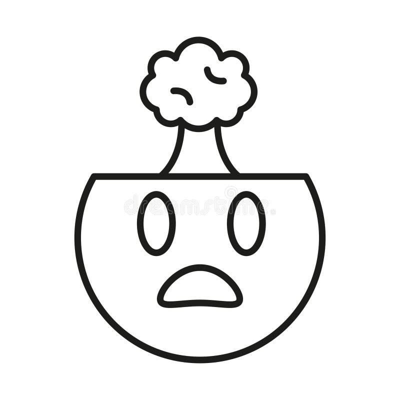 Mind Blown Brain Explosion stock vector. Illustration of stunned ...