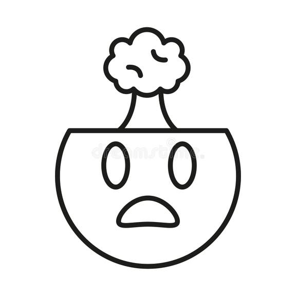 Mind Blown Brain Explosion stock vector. Illustration of stunned ...