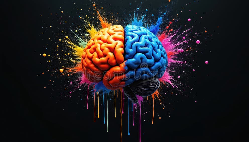 Mind Blown Concept Image with Brain Exploding in Vibrant Colors on ...