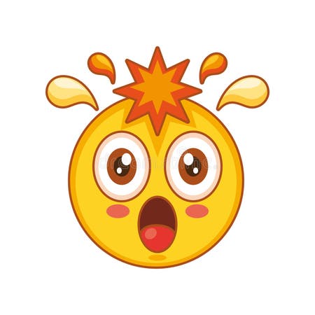 Mind Blown Exploding Shocked Emoji Expression Stock Vector ...
