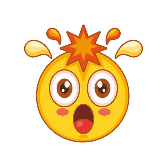 Mind Blown Exploding Shocked Emoji Expression Stock Vector ...