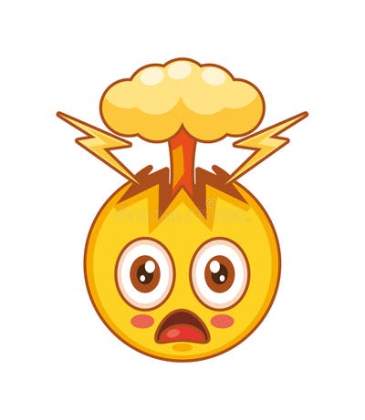 Mind Blown Overwhelmed Emoji Exploding Stock Illustration ...