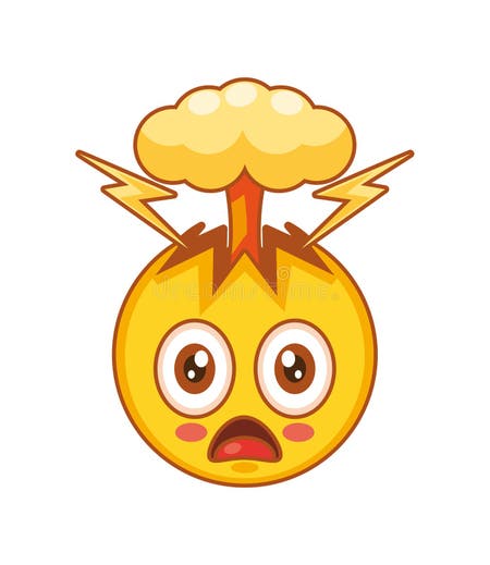 Mind Blown Overwhelmed Emoji Exploding Stock Illustration ...