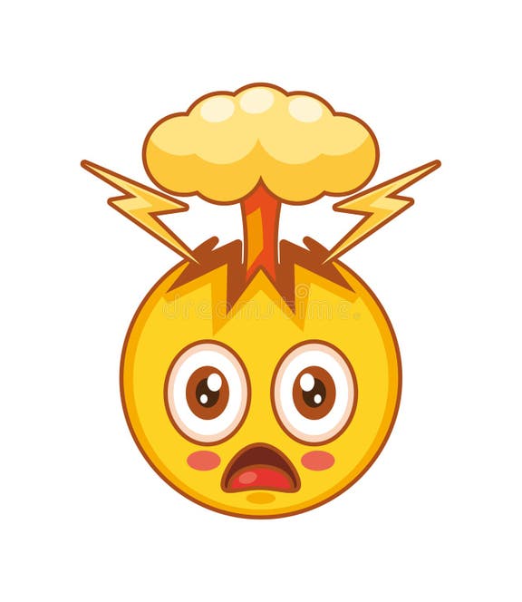 Mind Blown Overwhelmed Emoji Exploding Stock Illustration ...