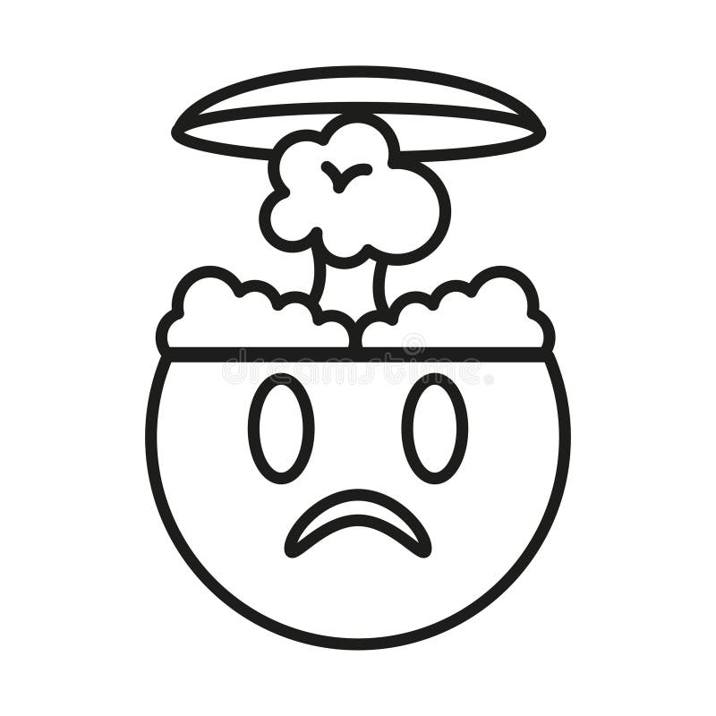 Mind Blown Shocked Brain with Explosion Stock Vector - Illustration of ...