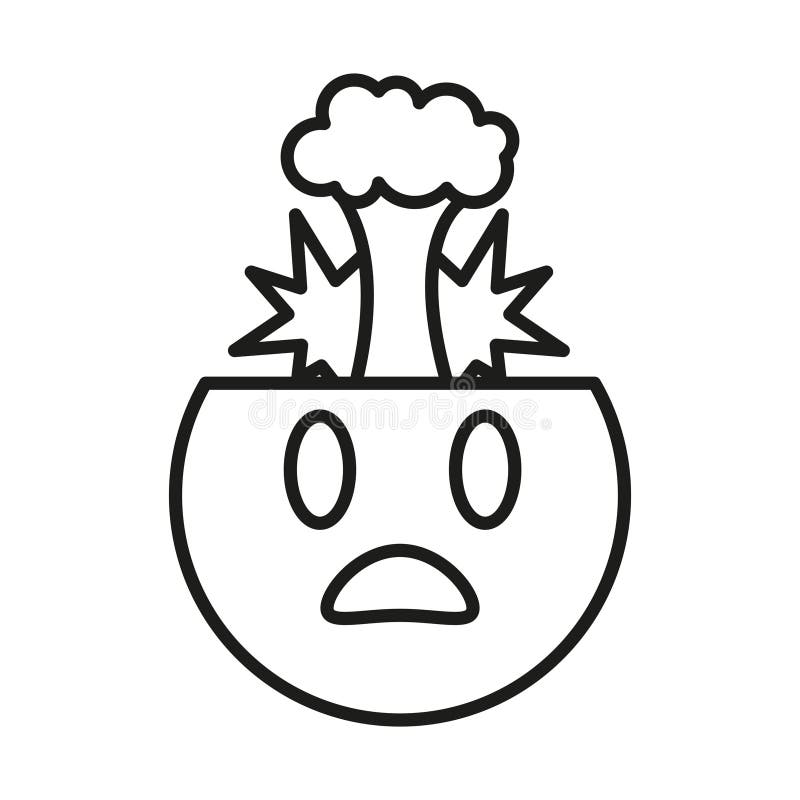 Mind Blown Surprised Brain Explosion Expression Stock Illustration ...