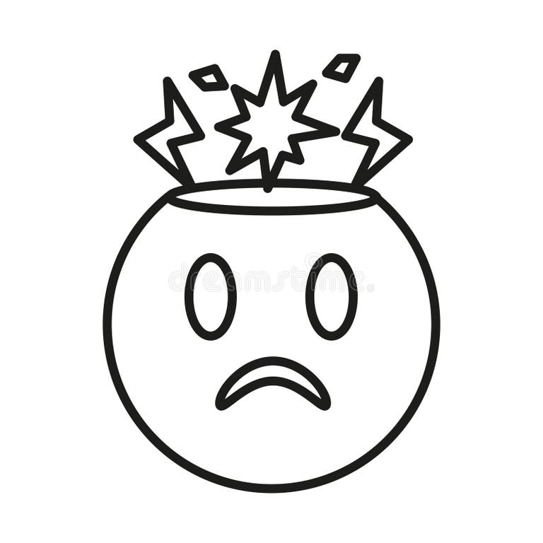 Mind Blown Surprised Brain Explosion Stock Vector - Illustration of ...
