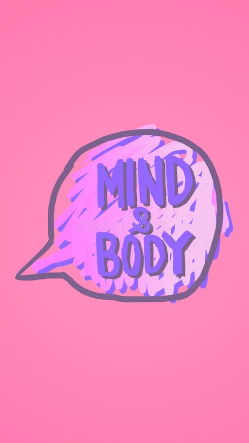 Mind and Body Speech Bubble Stock Illustration - Illustration of ...