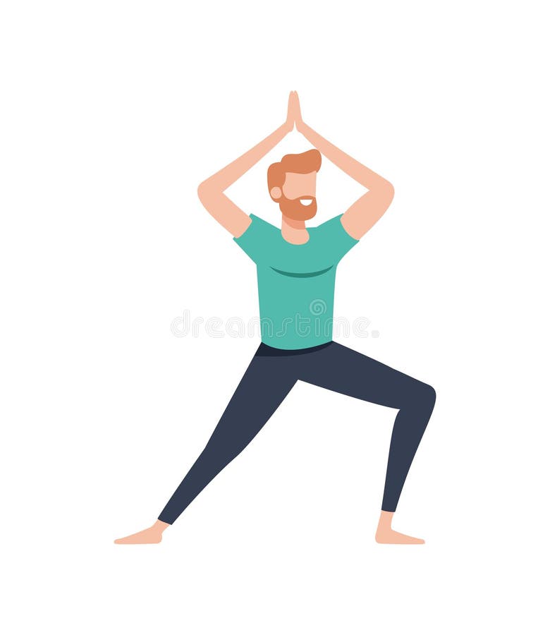 Mind and Body Yoga Pose Meditation Stock Vector - Illustration of ...