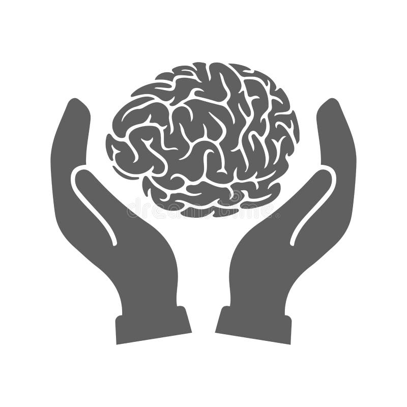 Mind, Brain, Hand Icon. Simple Editable Vector Design Isolated on a ...