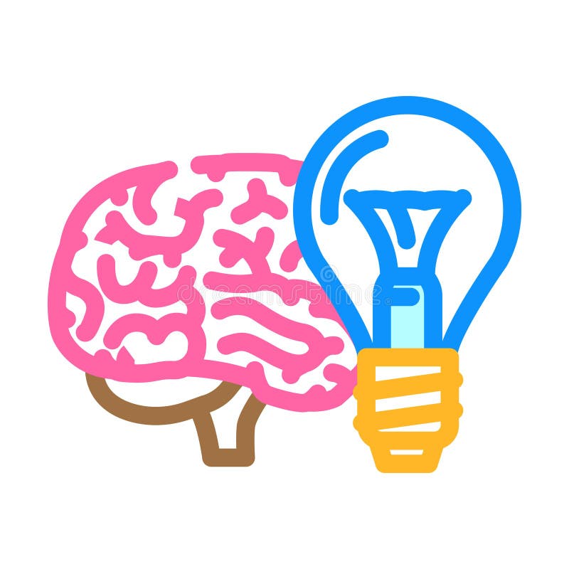 Mind Brain Human Color Icon Vector Illustration Stock Illustration ...