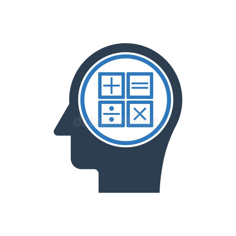 Mind Calculator Icon stock illustration. Illustration of mathematics ...