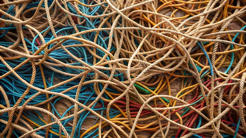 A Mind in Chaos: a Labyrinth of Intertwined Knots AI Generated Stock ...