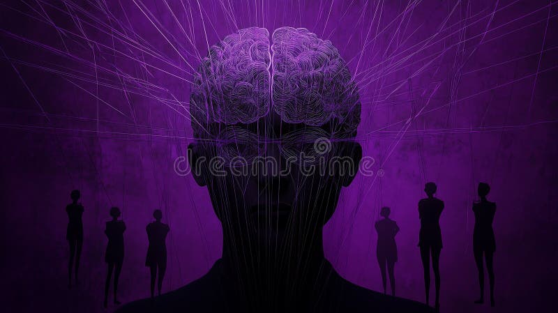 Mind Control Concept with Puppet Strings Stock Illustration ...