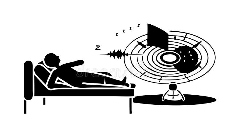 A Mind Control or Hypnosis Concept with Waves Targeting a Person ...