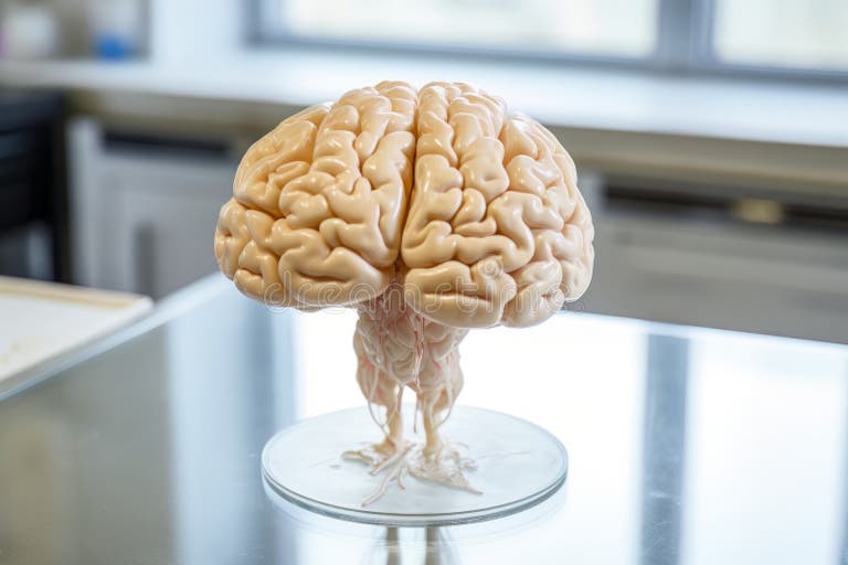 Mind Control Symbol: Human Brain in Laboratory Stock Illustration ...