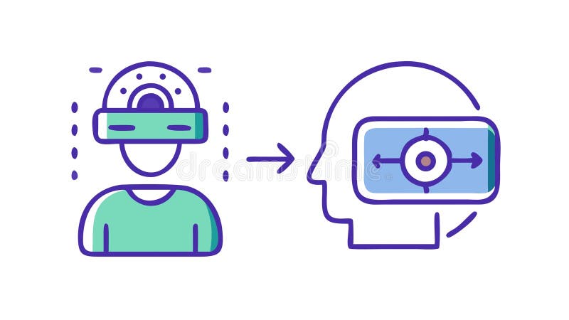 Mind Control Technology, Brainwave Interface Icon, Vector Design Generative AI Stock Vector ...