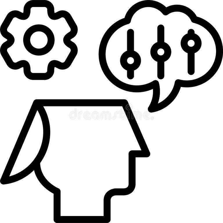 Mind Control Vector Icon stock illustration. Illustration of mind ...