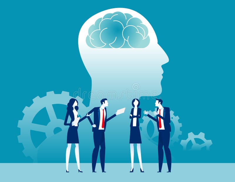 Mind Development Oriented with Team Developer with Modern Flat Style ...