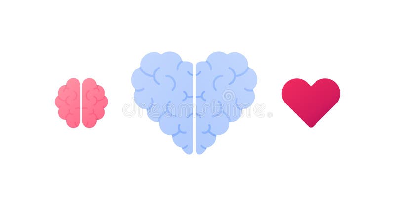 Mind and Emotion Intelligence Concept. Vector Flat Illustration Stock ...