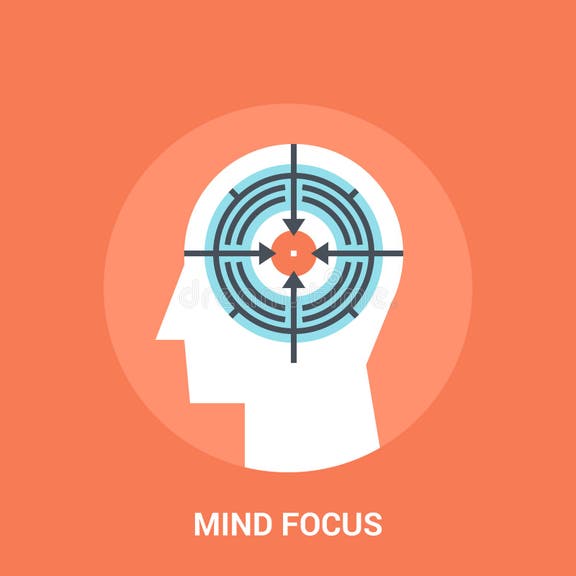 Mind Focus Flat Icon Design Concept Stock Vector - Illustration of ...