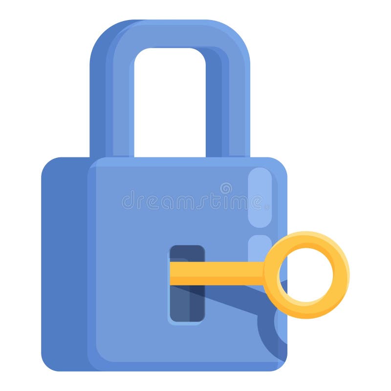 Mind Future Thinking Padlock Icon Cartoon Vector. Goal Mindset Stock ...
