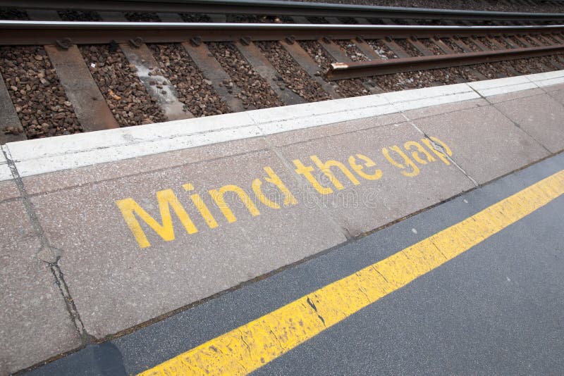 Mind the Gap Sign editorial stock photo. Image of train - 29527748